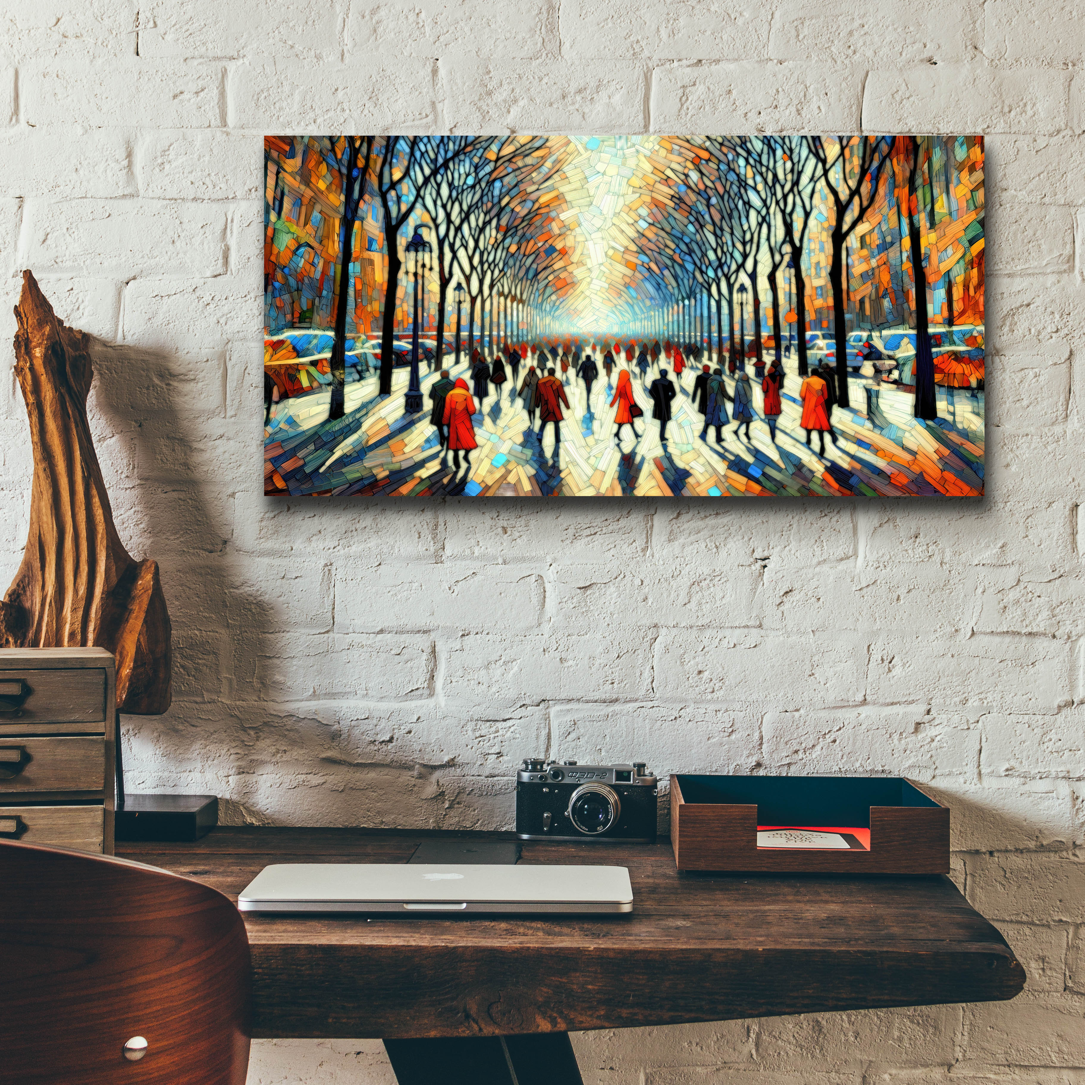 Latitude Run® 'Rush Through The Park' by Rich Monet Acrylic Glass Wall ...