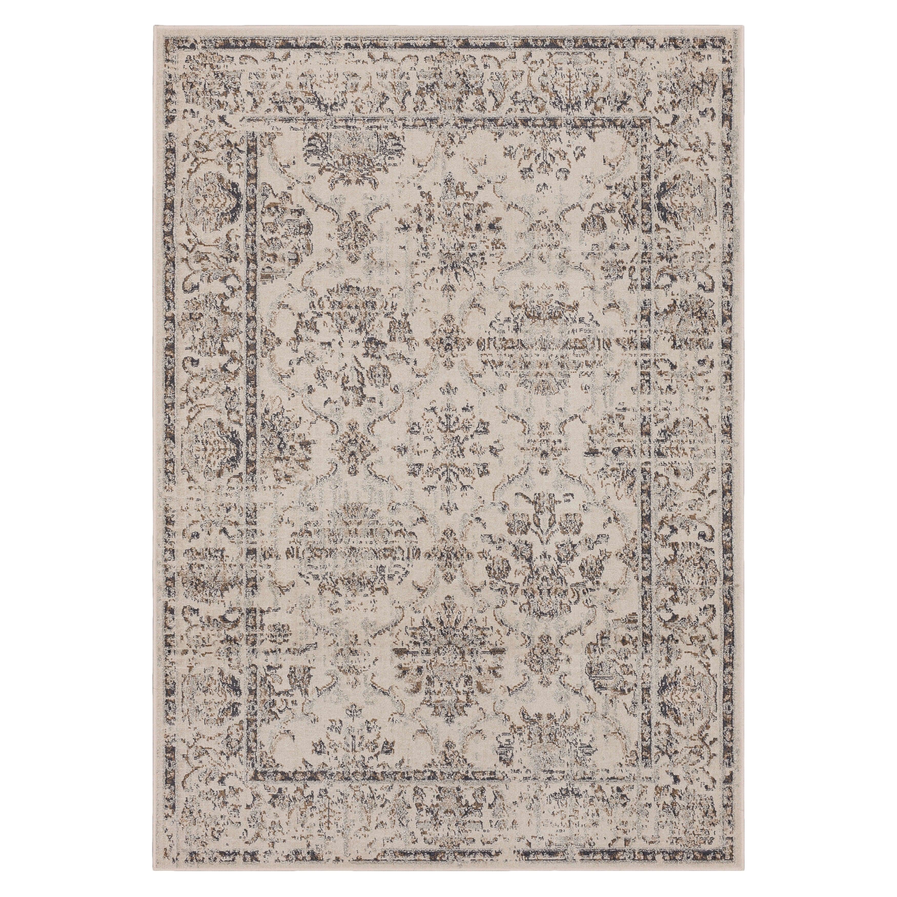 One Allium Way® Moores Woven Ornamental Beige Area Rug | Wayfair