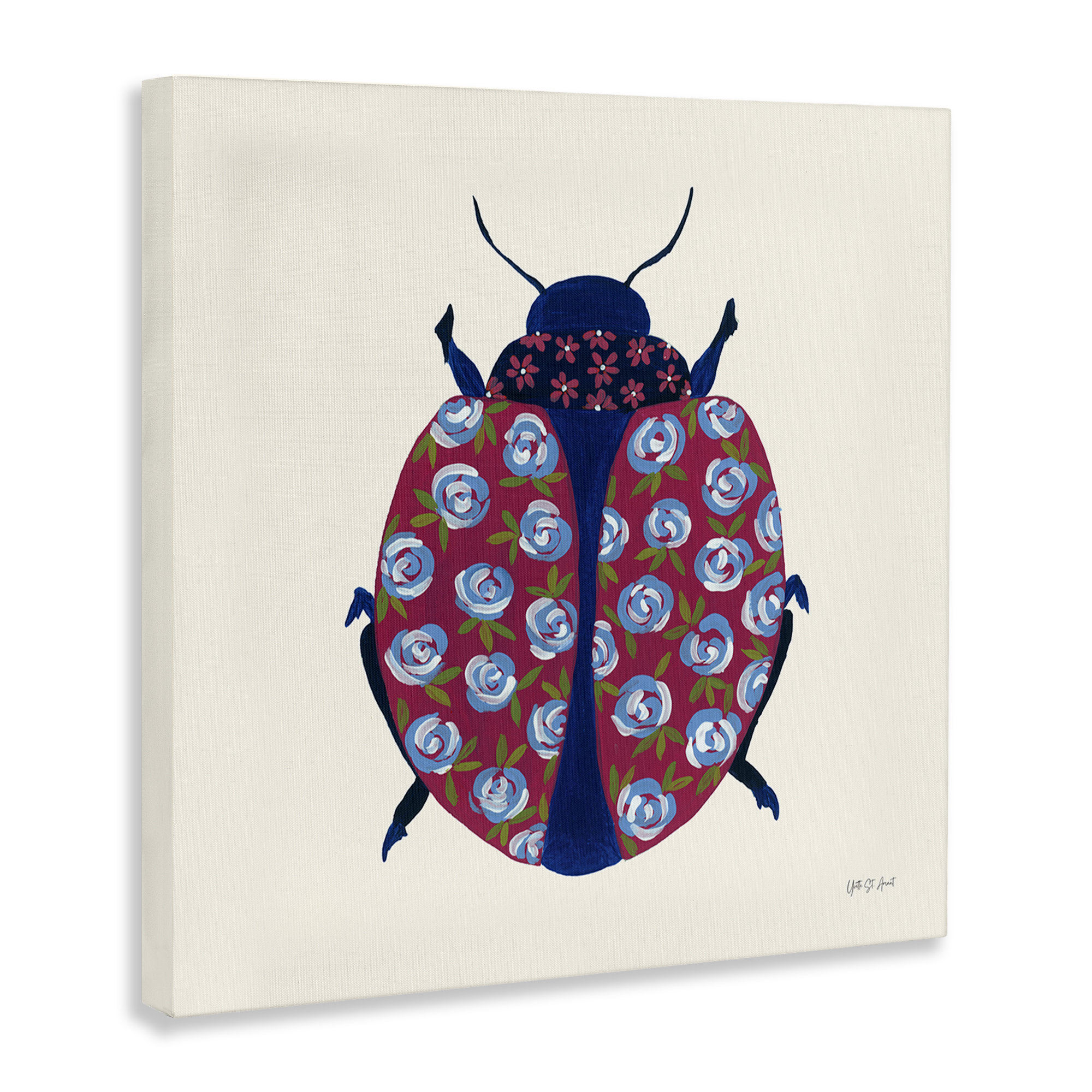 Trinx Rose Blooming Beetle Canvas Wall Art by Yvette St. Amant | Wayfair