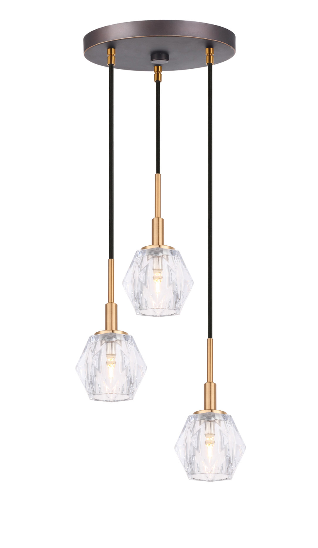 House of Hampton® Haslemere 3 - Light Cluster Cylinder Pendant | Wayfair