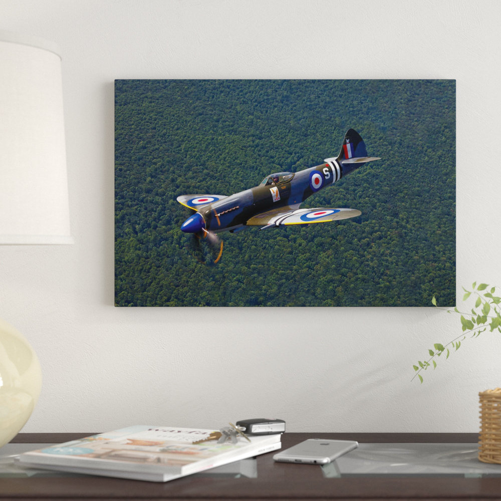 East Urban Home 'A Supermarine Spitfire Mk-18 in Flight' Photographic ...
