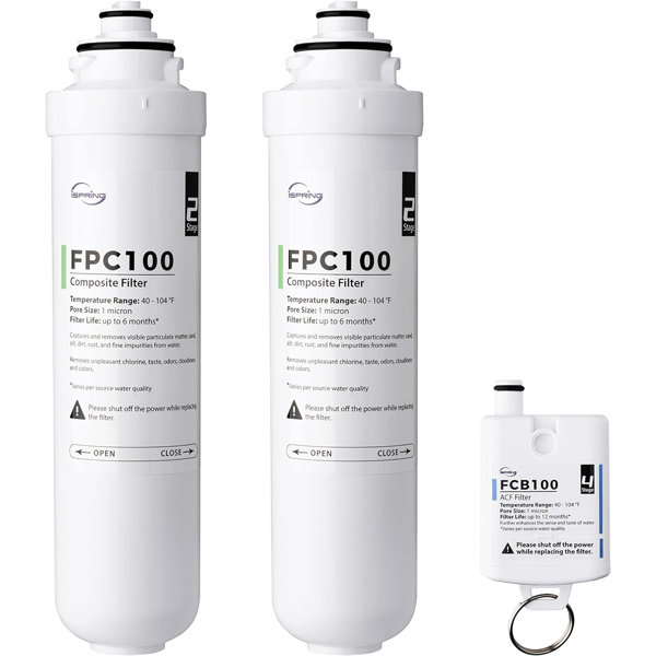 iSpring Water SystemsiSpring F3RCD100HC replacement filter pack for ...
