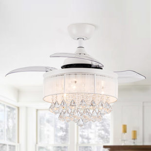 Retractable Blades Ceiling Fans You'll Love | Wayfair