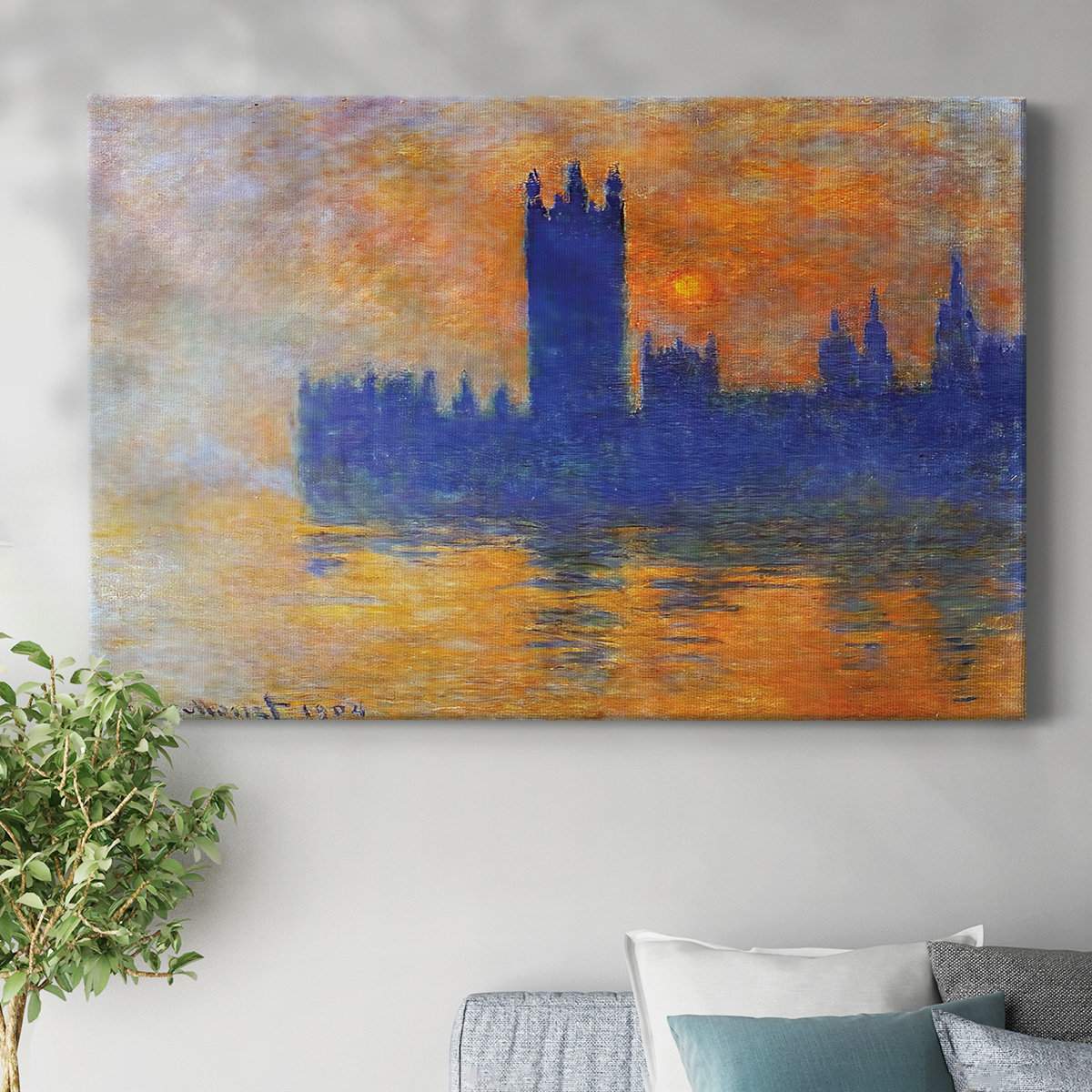 Lark Manor™ Houses of Parliament, Sunset 02, 1904-Gallery Wrapped ...