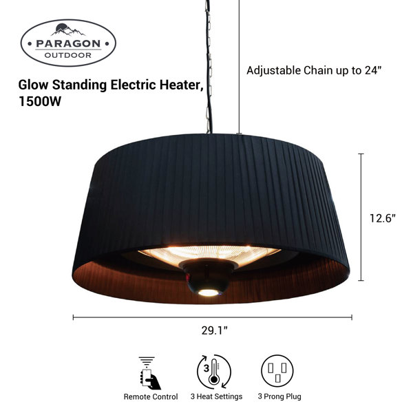 Paragon-Outdoor Sol 1500 Watt Electric Hanging Patio Heater | Wayfair