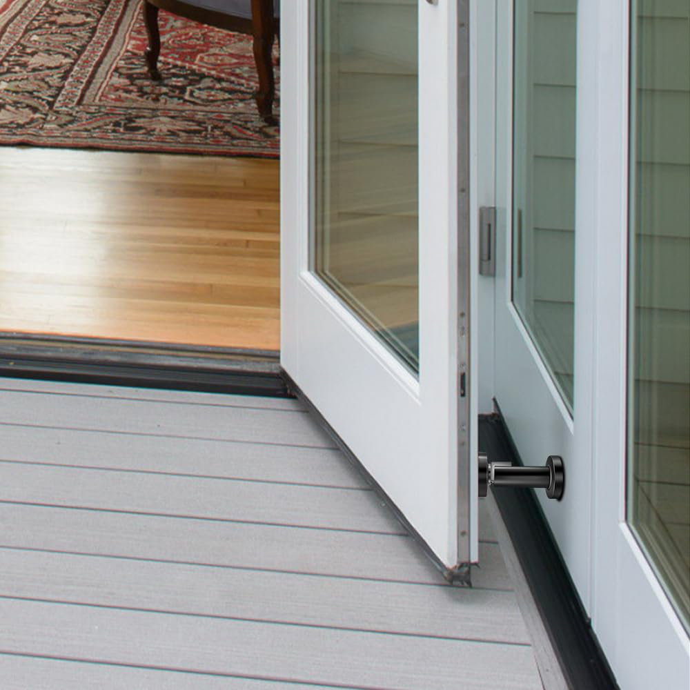 SHIRLEY'S OFFICE FURNITURE, LLC 4 Pack Magnetic Black Door Stopper ...