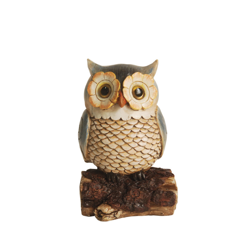 Northlight Seasonal 7" Owl on a Stump Outdoor Patio Garden Statue ...