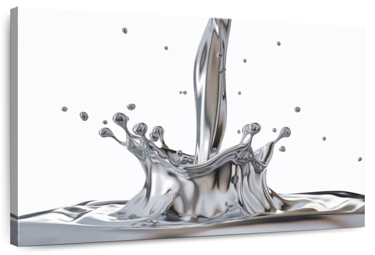 Wade Logan® Avery Liquid Silver Splash | Wayfair