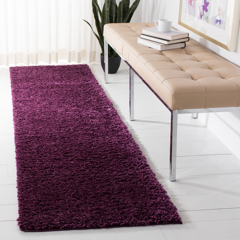 Wade Logan® Jiang Machine Woven Polypropylene Blend Purple Rug ...