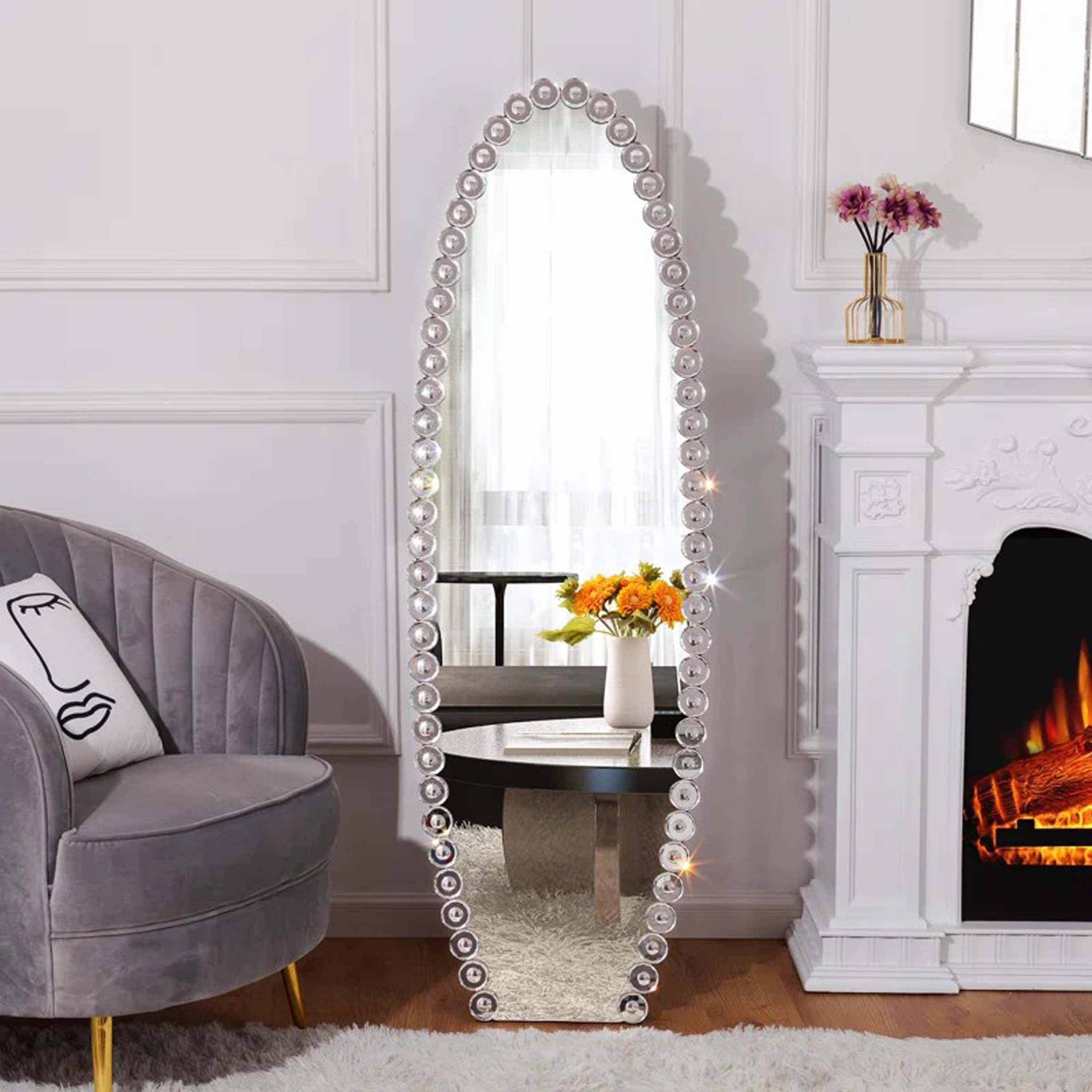 Mercer41 Arch Glass Large Full Length Mirror | Wayfair