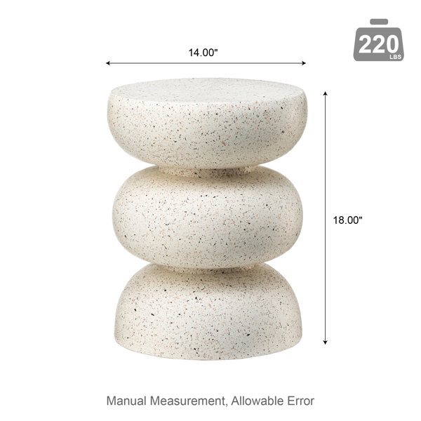 Brayden Studio® 18"H MGO Faux Terrazzo Garden Stool or Planter Stand or ...
