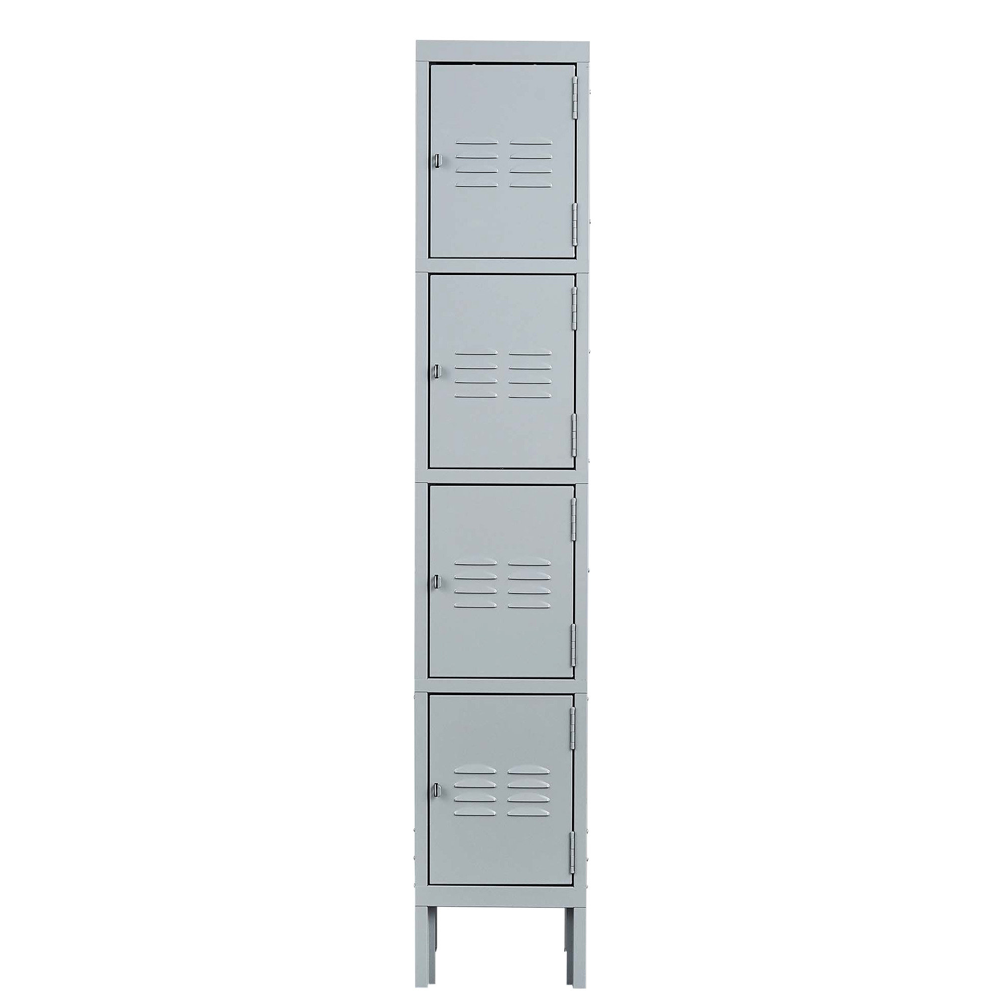 Wrought Studio™ Gray Metal Lockers With Lock - 66"h Storage Cabinet For ...