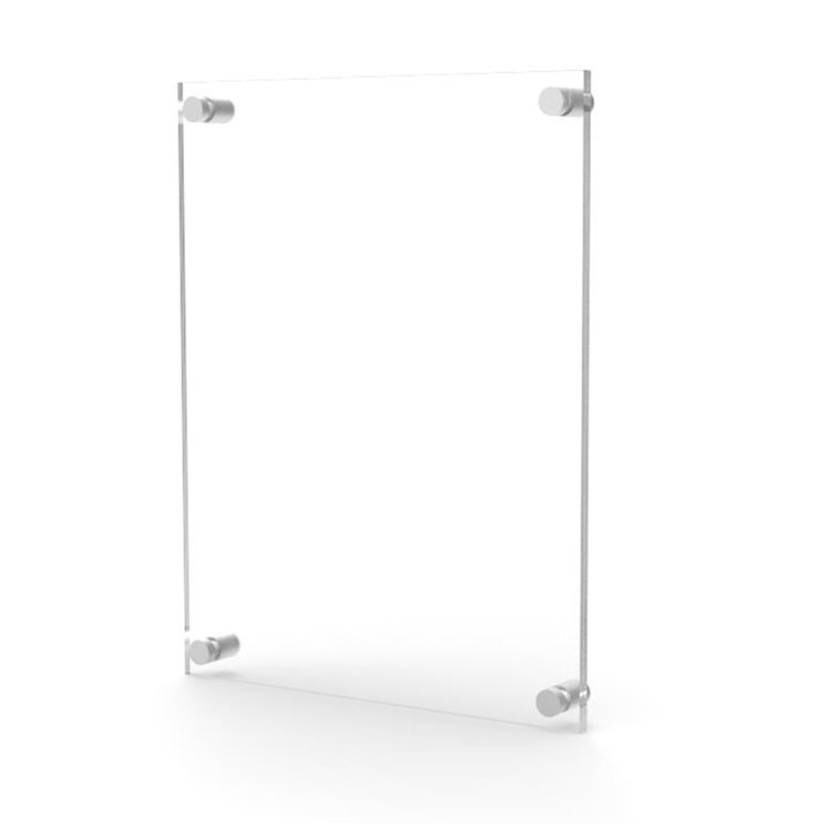 FixtureDisplays Ensemble de 2 affiches murales en acrylique transparent ...