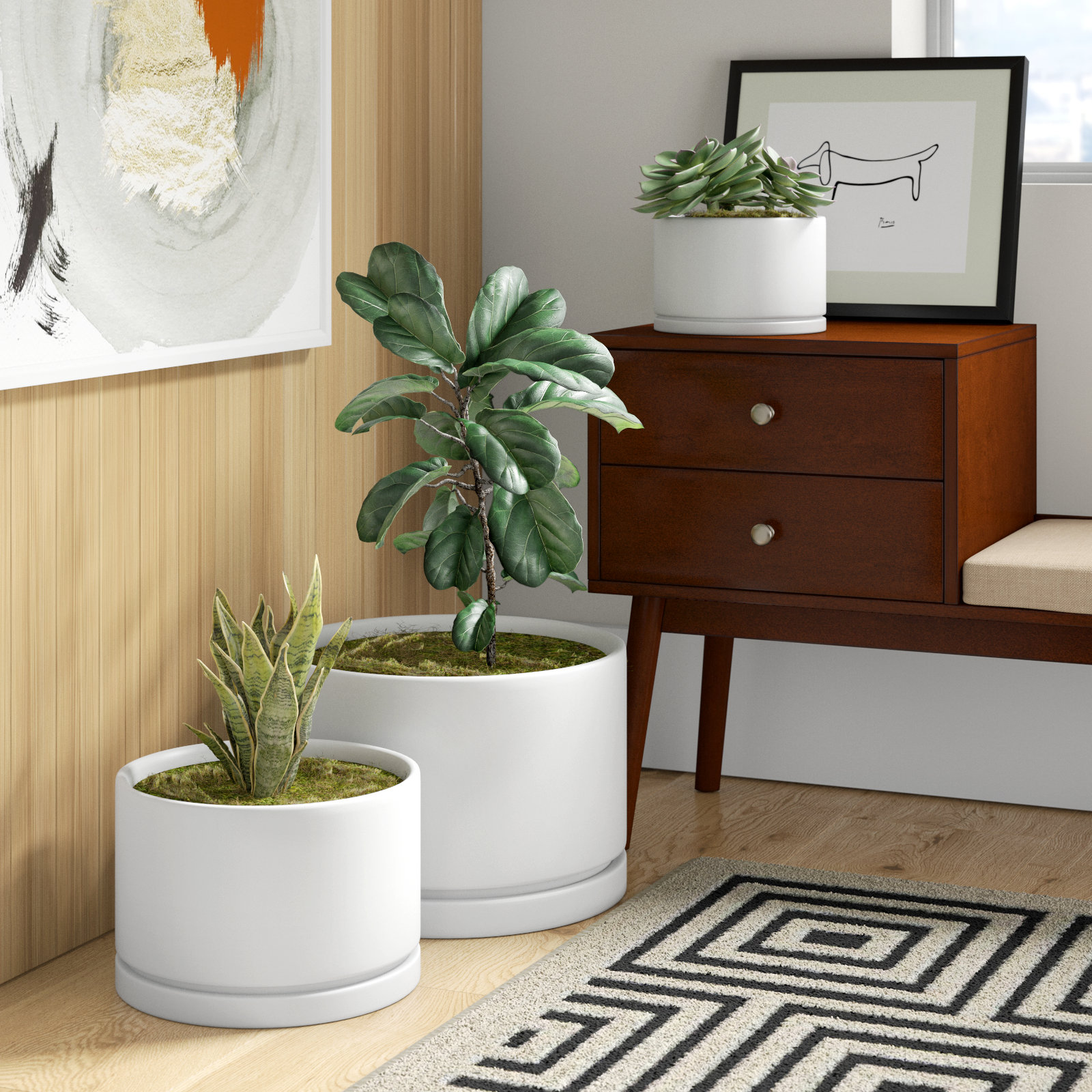 Wade Logan Apresio 3-Piece Cement Pot Planter Set - Wayfair Canada