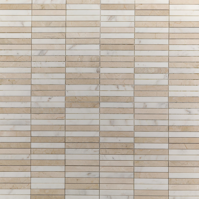 The Tile Square Marble Linear Mosaic Wall & Floor Tile | Perigold