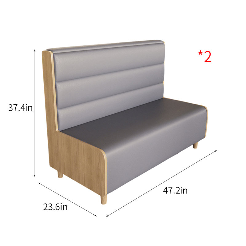 Canadian Linen Modern Simple Bar Restaurant Cafe Benches Faux Leather ...