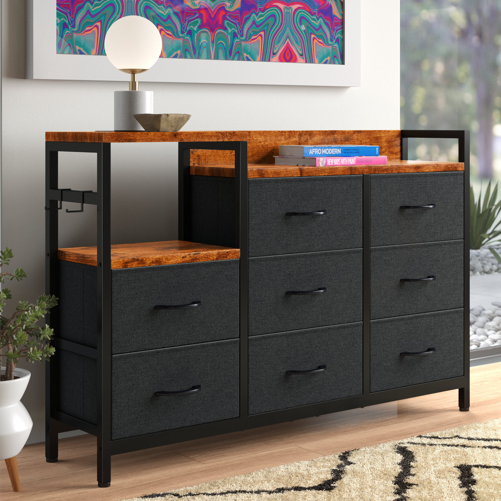 Wade Logan® Azor 8 - Drawer 52" W Media Console TV Stand Storage ...