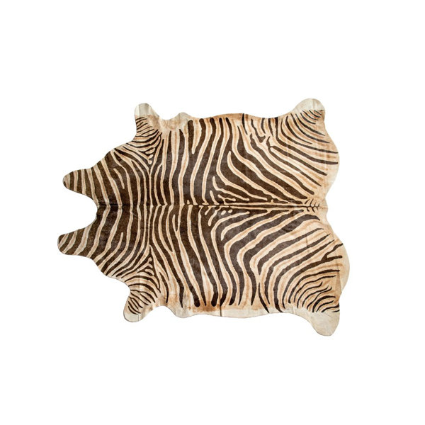 Everly Quinn Zamare Hand Knotted Cowhide Rug | Wayfair