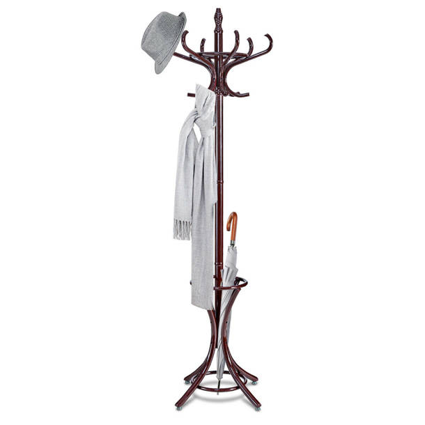 Astoria Grand Marriott Solid Wood Freestanding 11 - Hook Coat Rack ...