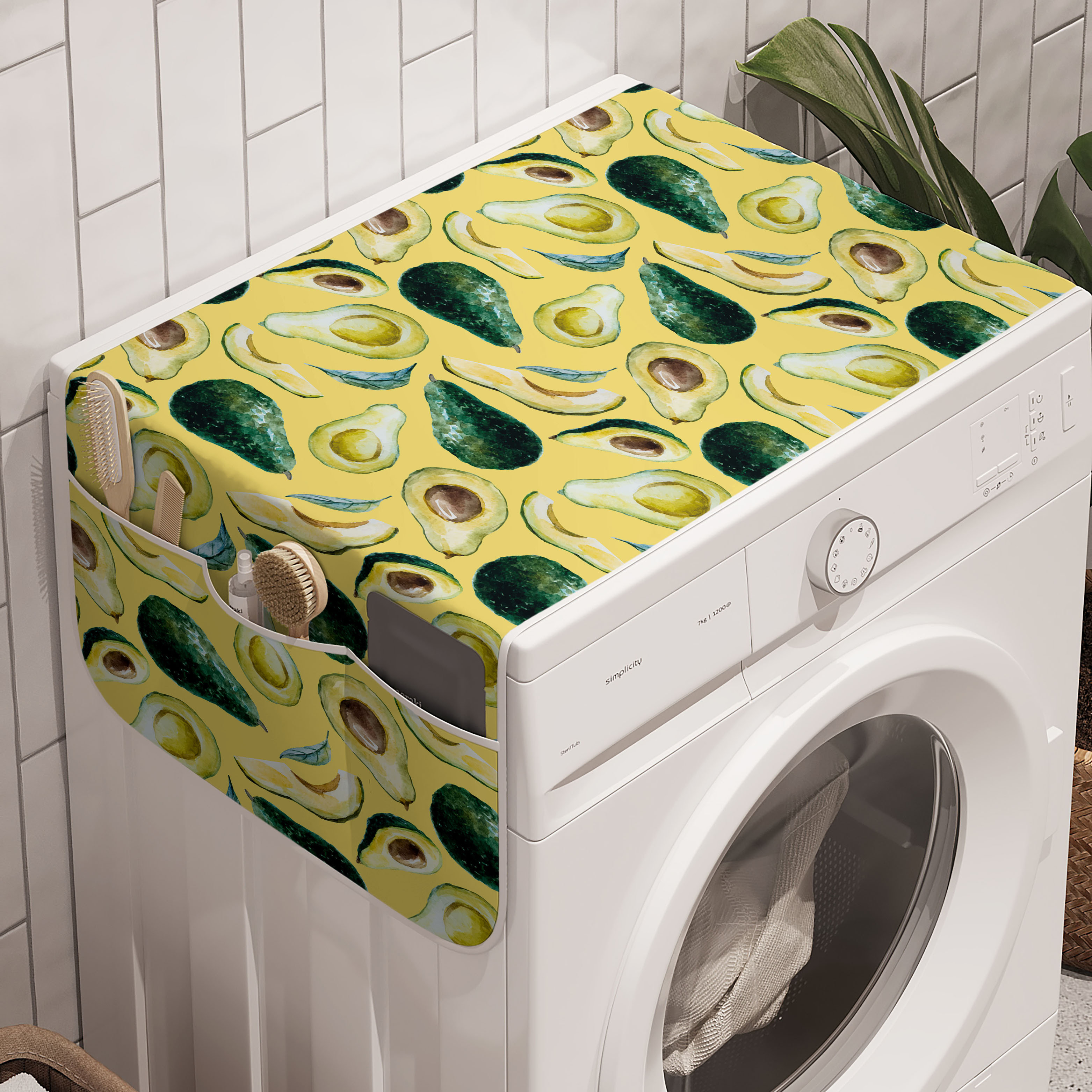 East Urban Home Avocado Washing Machine Organizer Pack of 2 47" x 18.5 ...