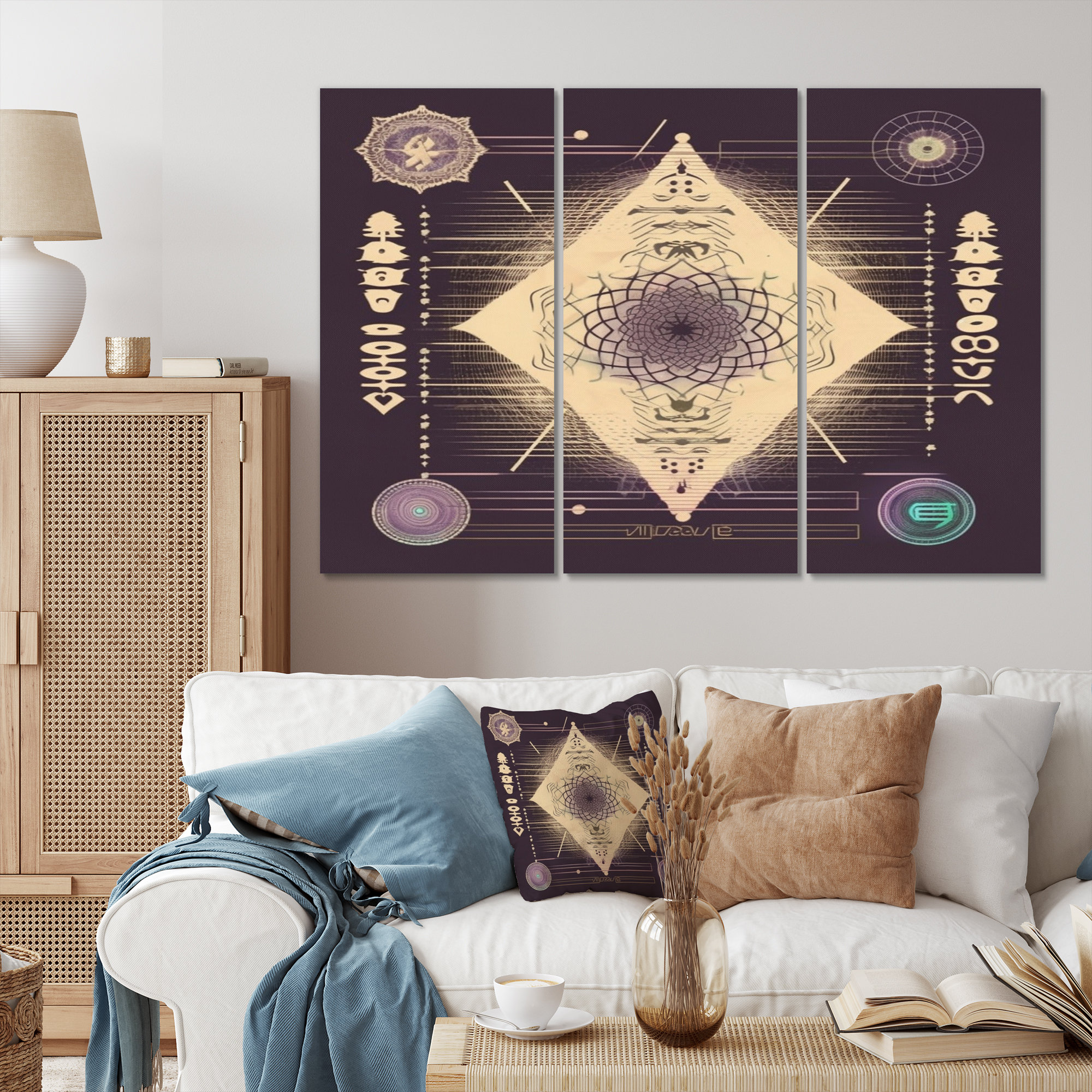 Design Art Spirit Invocation Vintage Mandala I - Christianism Canvas ...