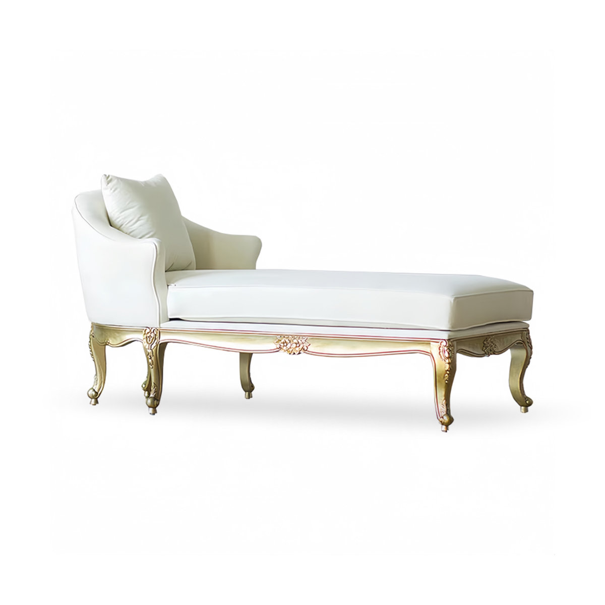 Finesse Furni Chaise longue simple en bois massif de style américain ...