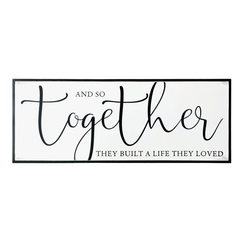Trinx Handmade Solid + Manufactured Wood Text Wall Decor | Wayfair