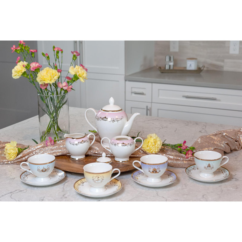 Rosdorf Park Disney Princess 13-Piece Ceramic Tea Set - Ariel ...