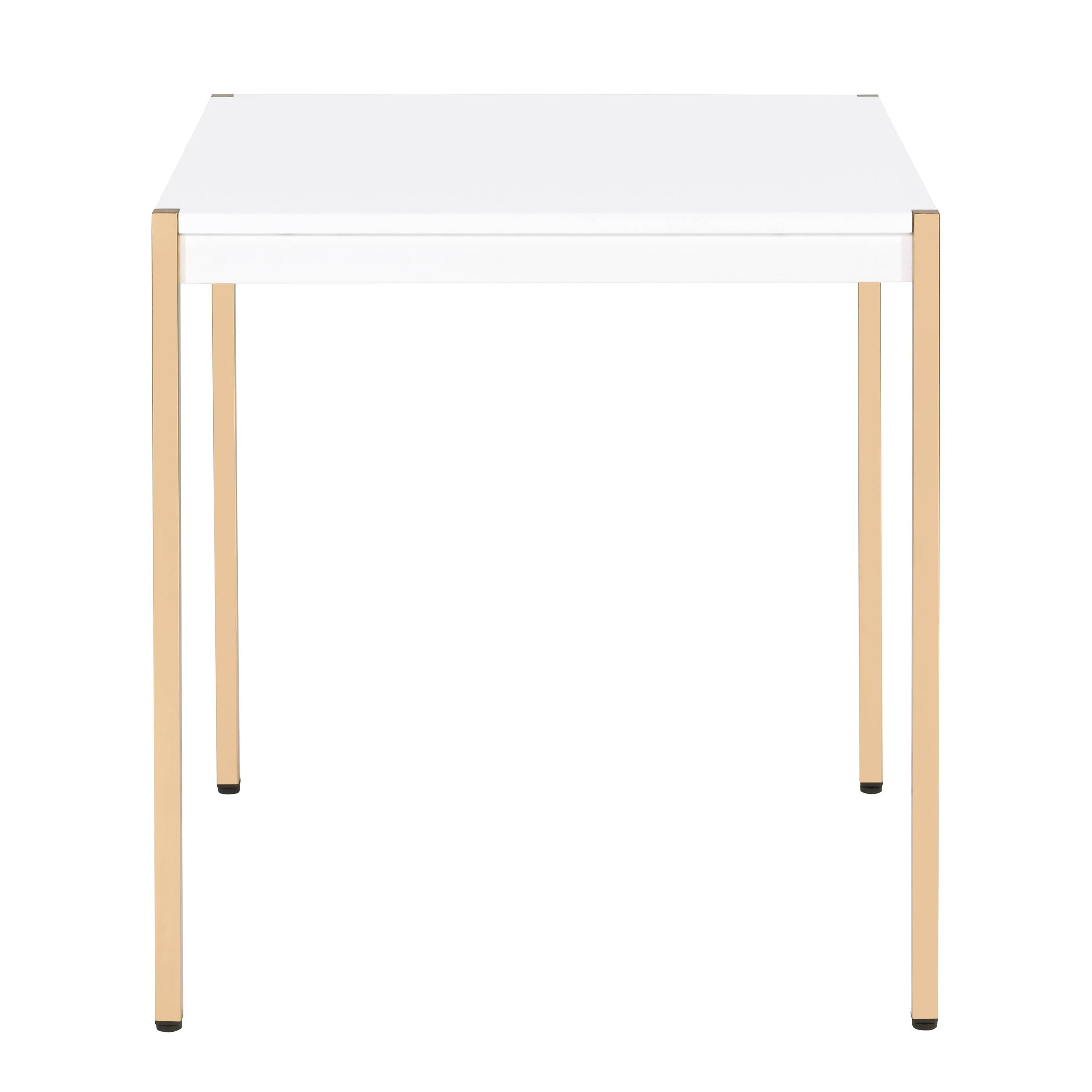 Latitude Run® White and Gold Square End Table | Wayfair