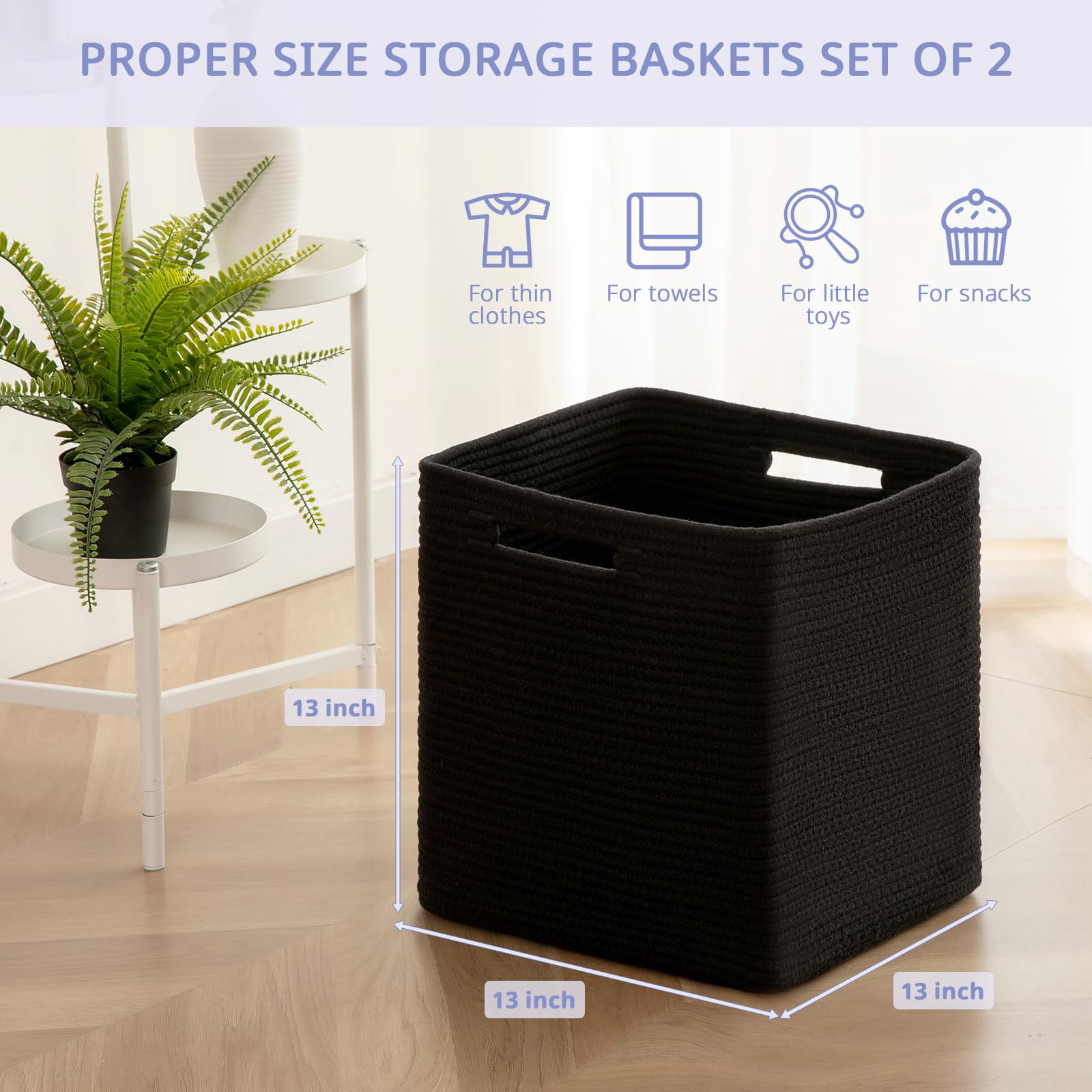 Latitude Run® Storage Cubes, 13 Inch Cube Storage Organizer ...