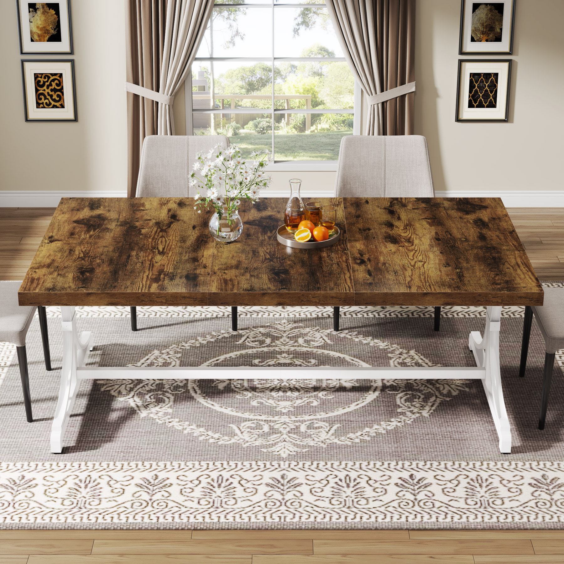 Williston Forge Joosep 62.4'' Rectangular Dining Table with Stylish Legs - Wayfair Canada