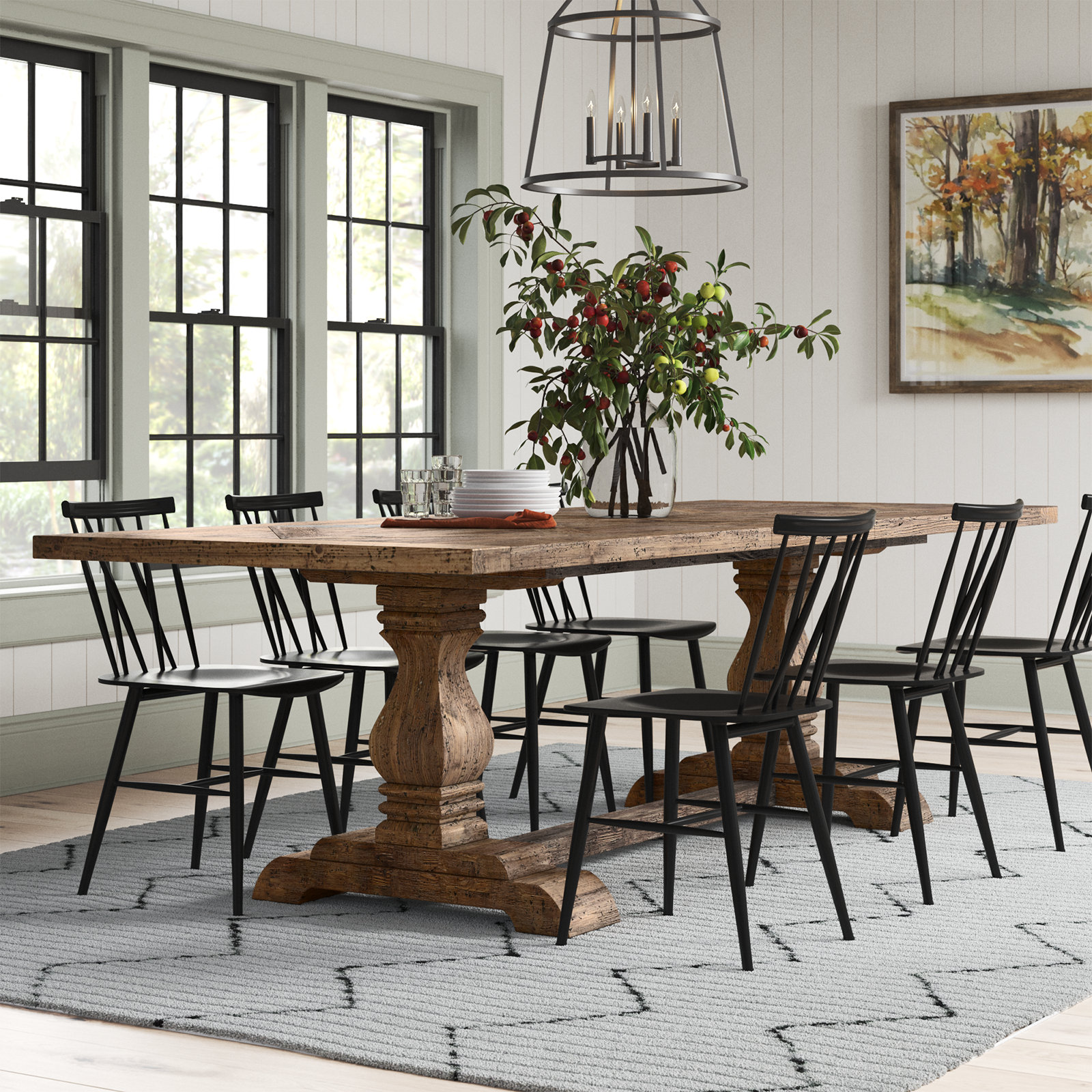 Laurel Foundry Modern Farmhouse Heckson Butterfly Leaf Pine Solid Wood ...