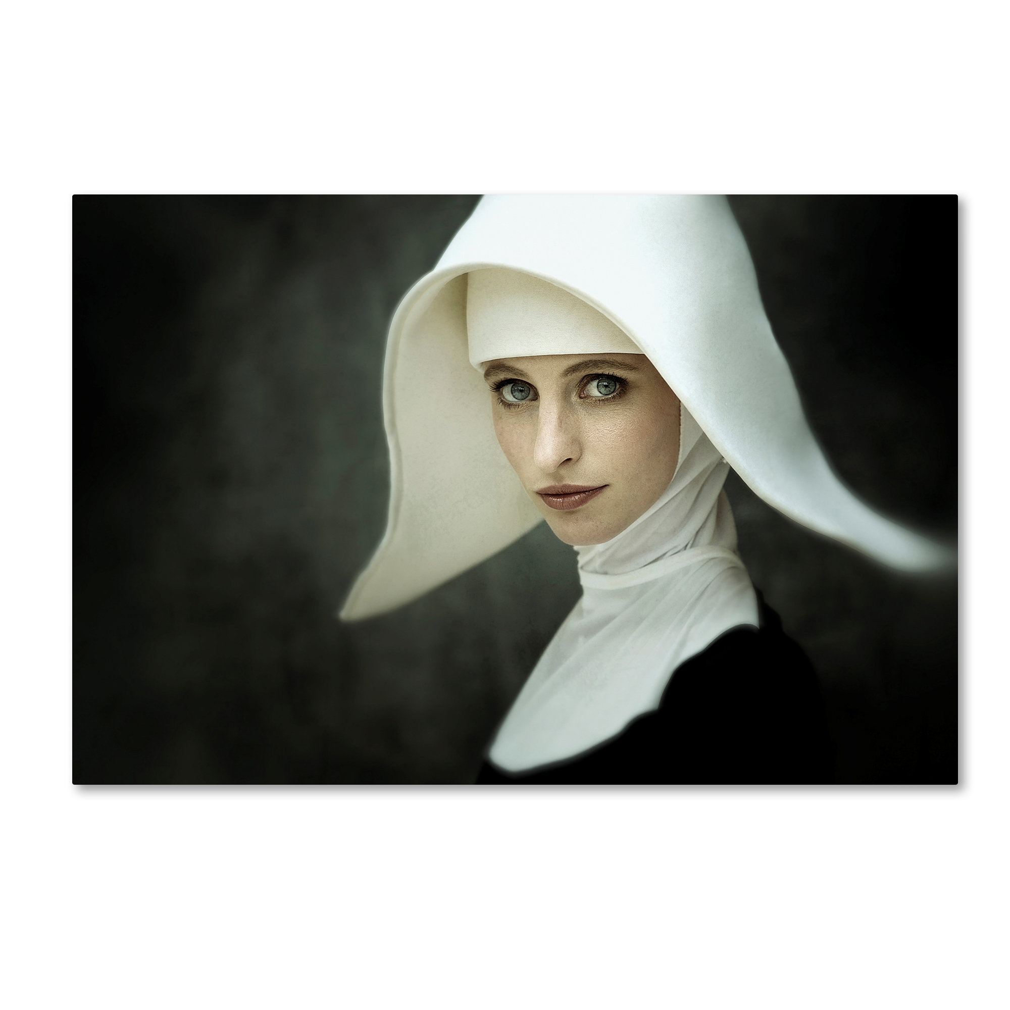 Trademark Fine Art 'The Nun' Framed Graphic Art Print on Canvas | Wayfair