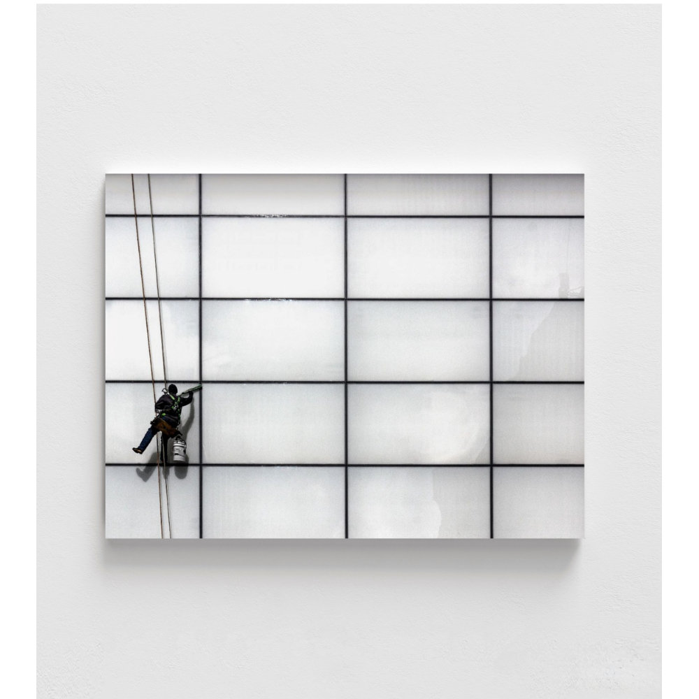 WeFrameArt Window Washer Photography Print, Framed Black And White ...