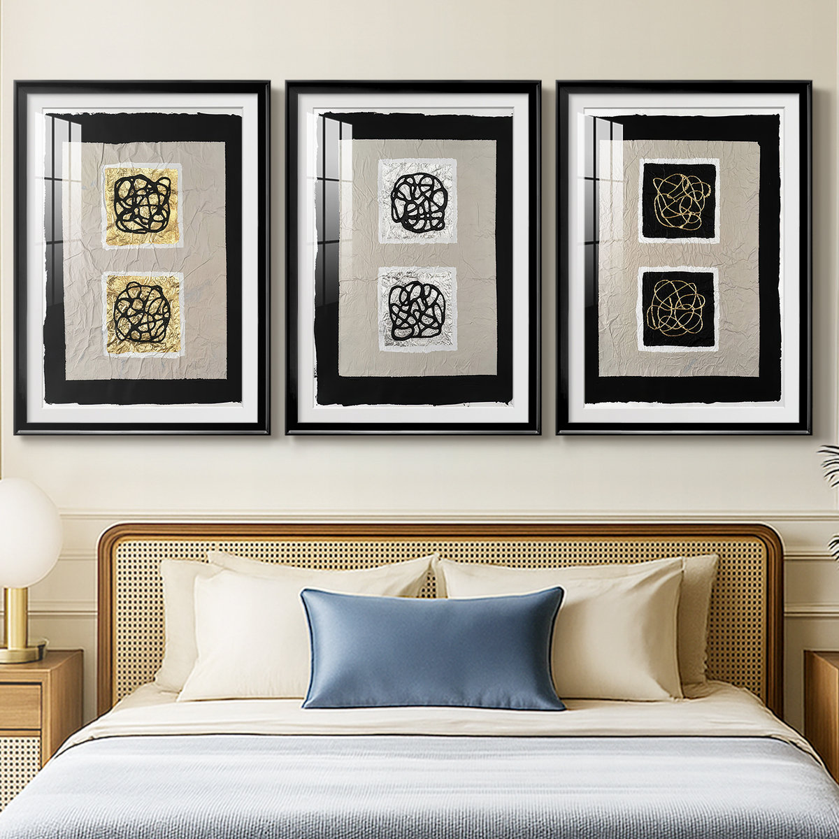 Hokku Designs Plated Paper I -Custom Framed Premium Print W Matt - 3 ...
