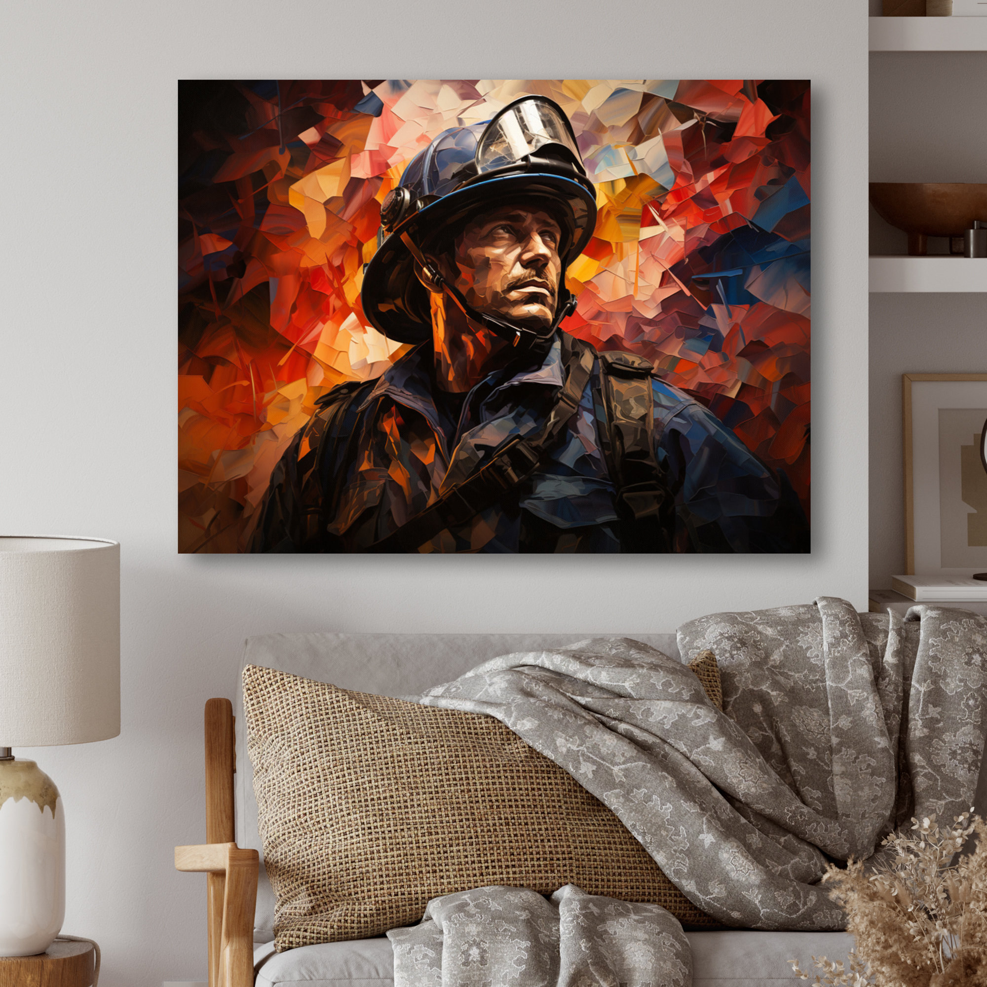 Winston Porter Fireman Portrait I - Fireman Print on Metal | Wayfair