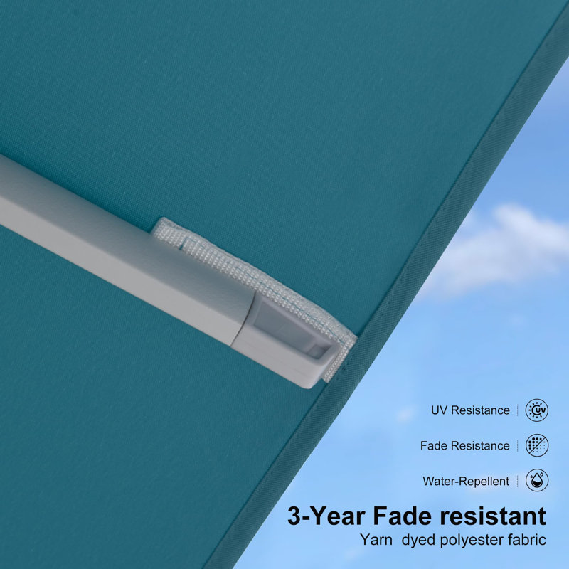 PURPLE LEAF Outdoor White Pole 108'' x 132'' Square Offset Cantilever ...