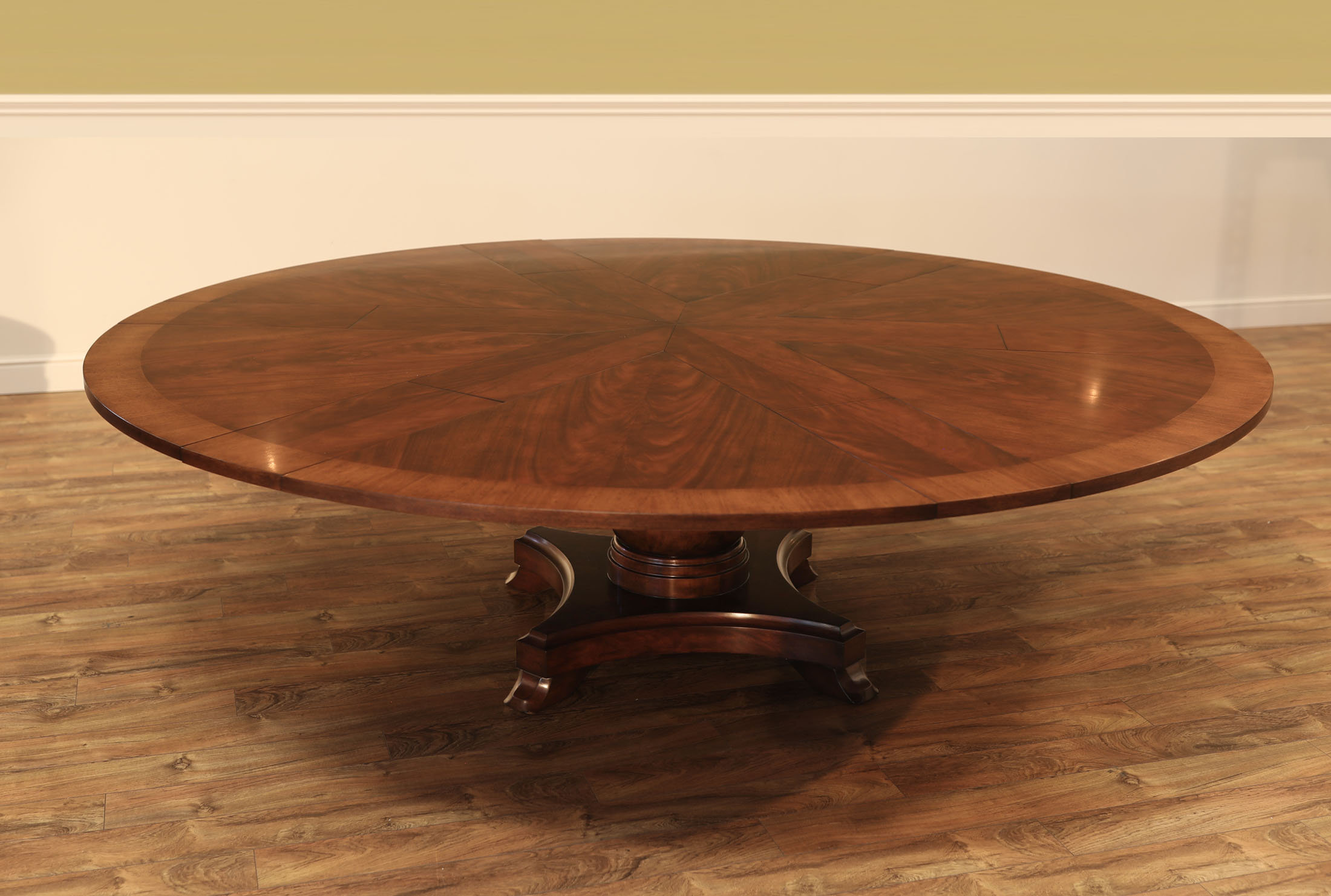 AP Exclusives Jupe Flame Mahogany Extendable Solid Wood Dining Table ...