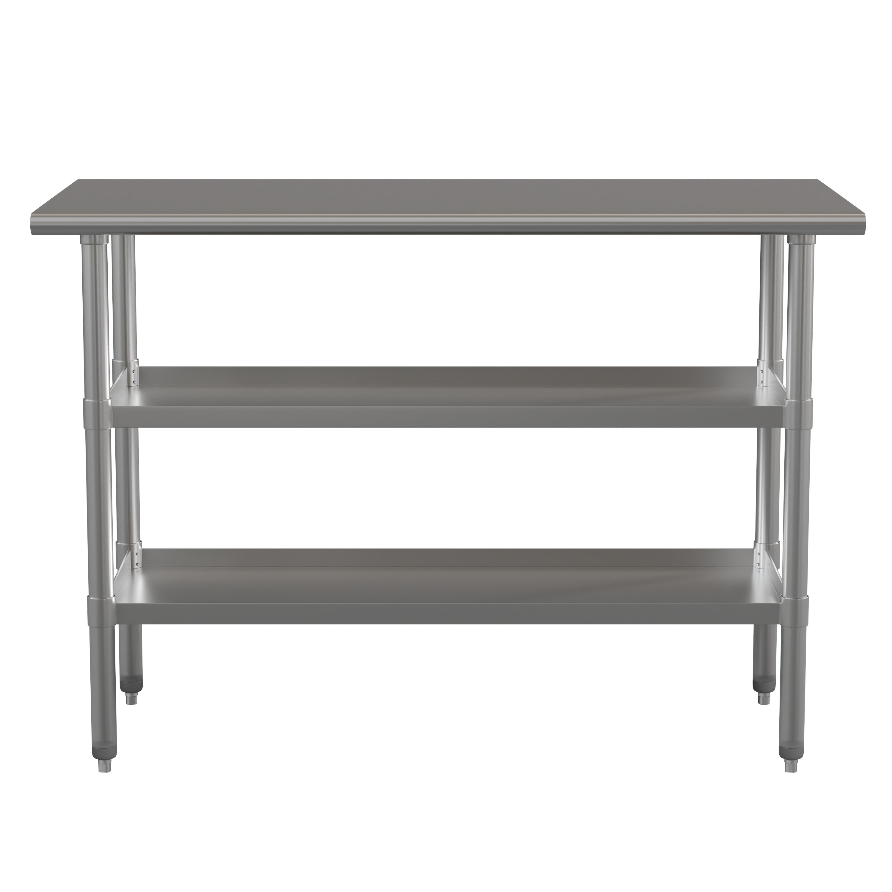 Flash Furniture NSF Stainless Steel 18 Gauge Work Table with 2 ...