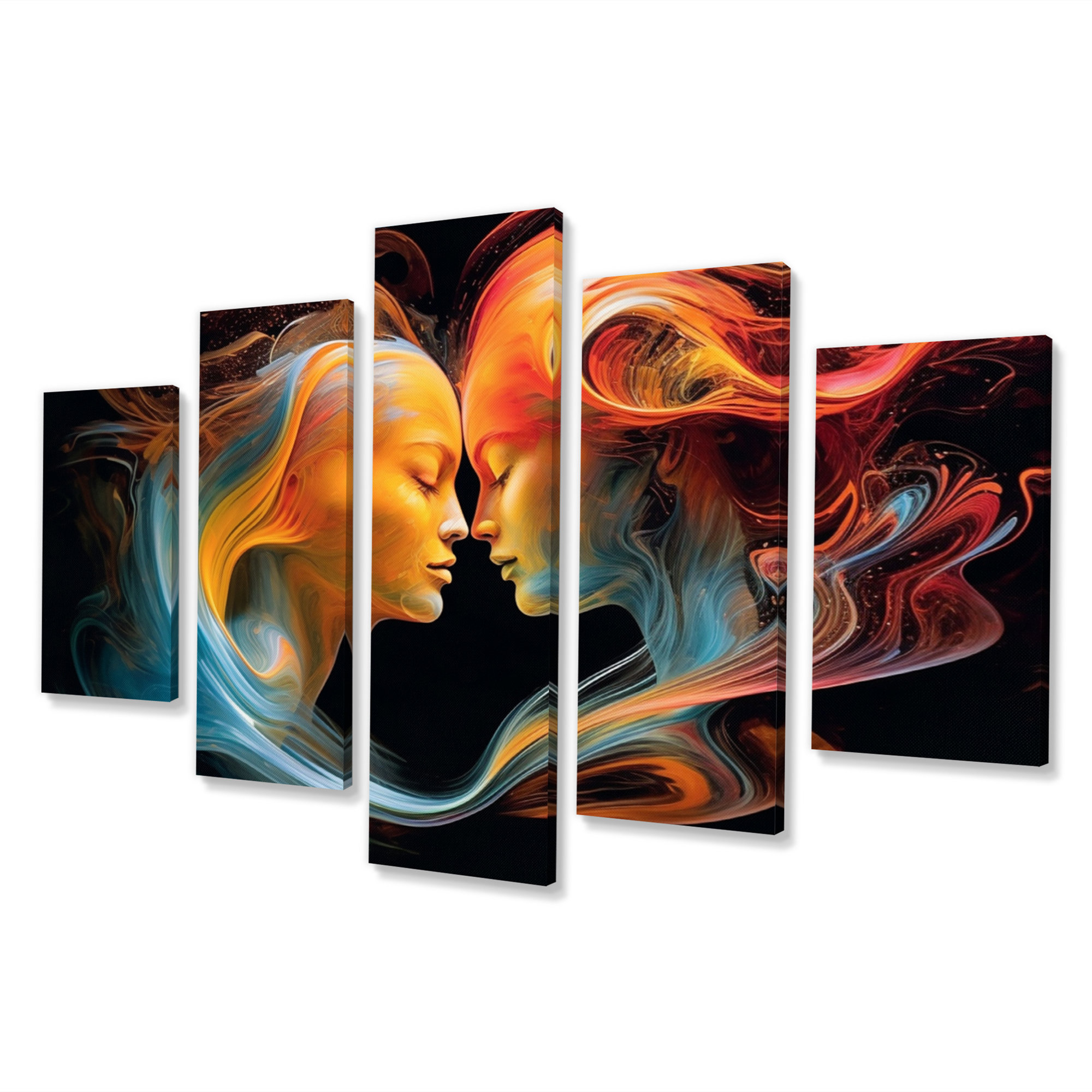 Design Art Metaphorical Mind IV - Abstract Portraits Canvas Print - 5 ...