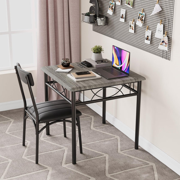 ZACOO Dining Table Set, 3 Pcs Space Saving Kitchen Table With 2 Chairs ...