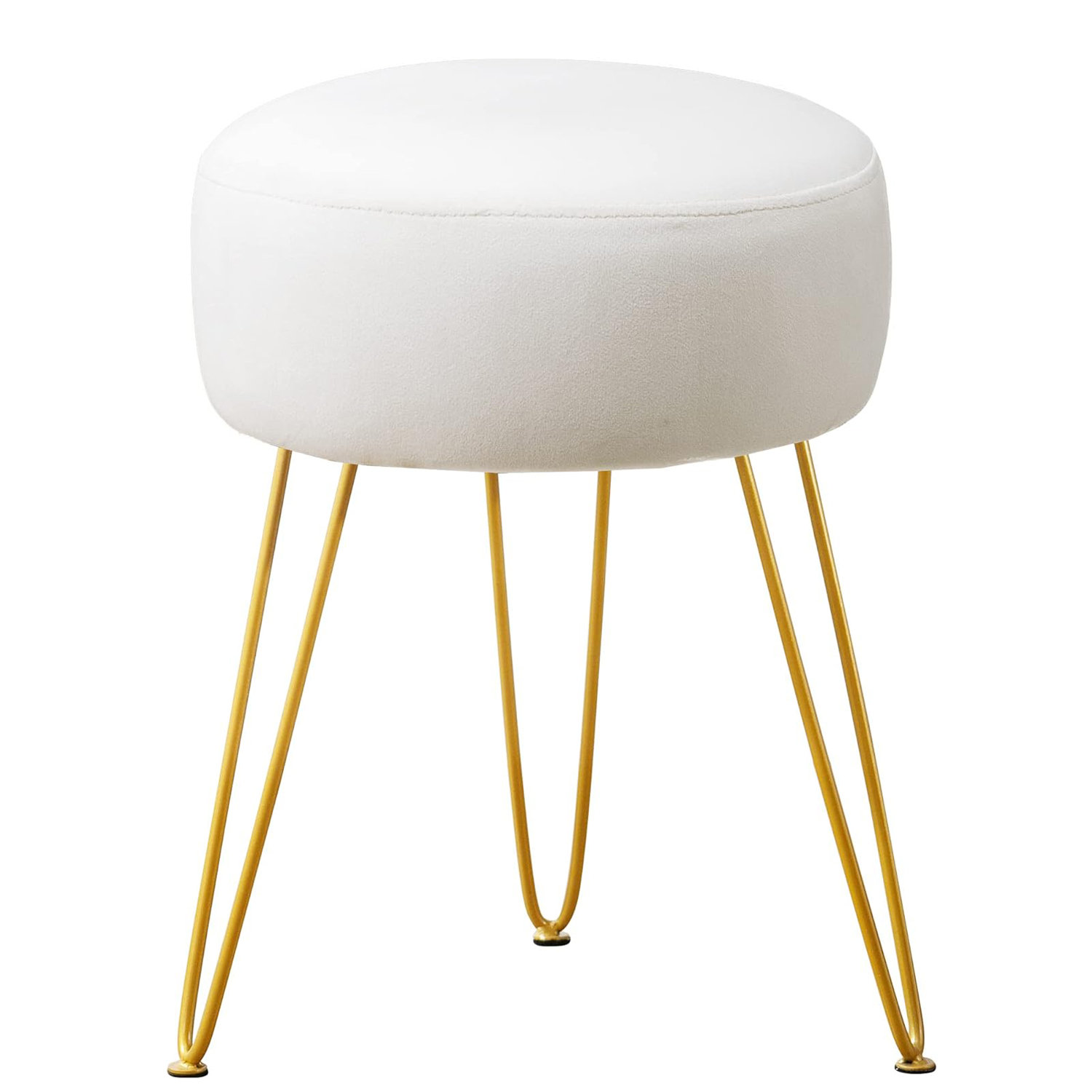 Mercer41 Vanity Stool, Vanity Stools for Makeup Room, Round Ottoman ...