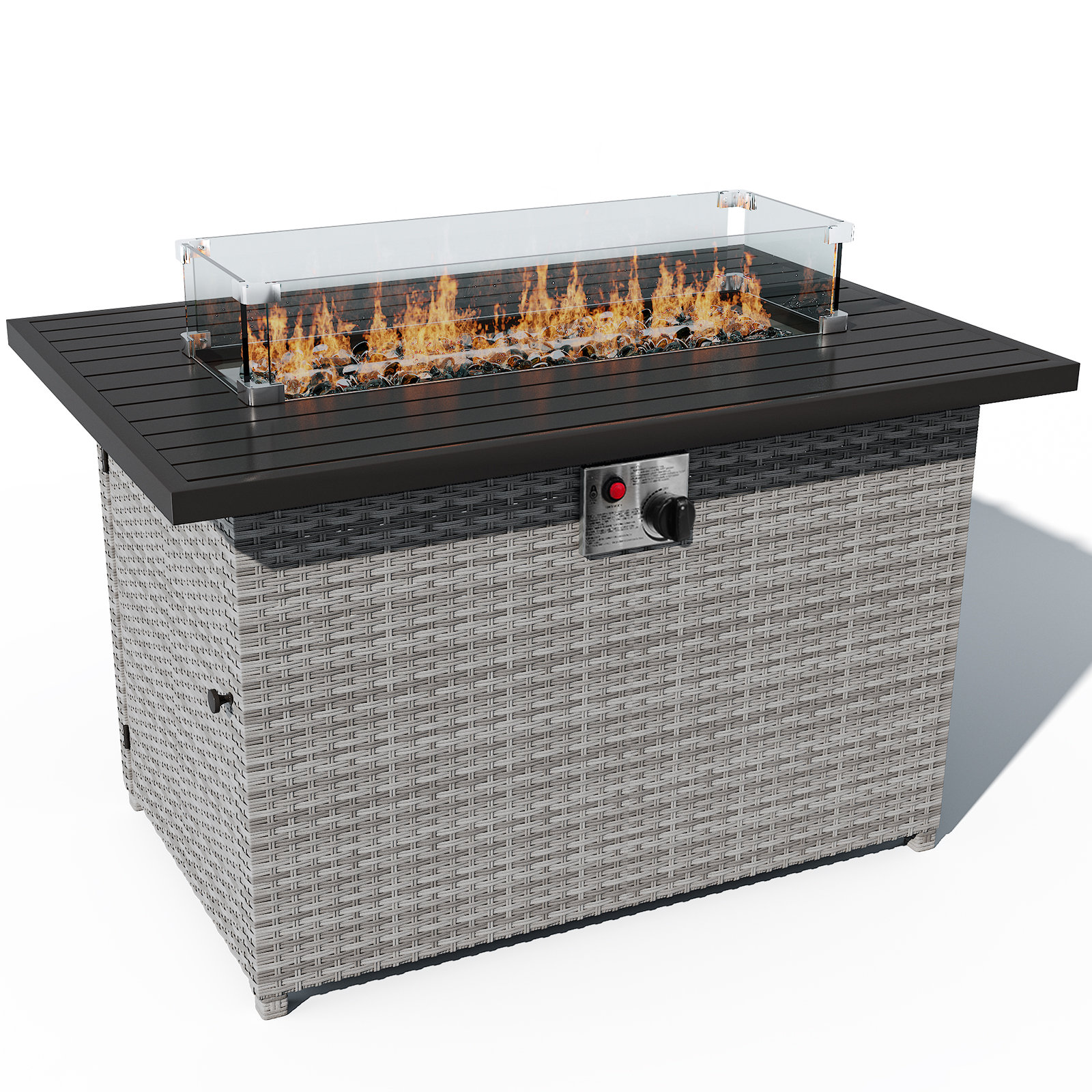 EAGLE PEAK 42 Inch Outdoor Propane Gas Fire Pit Table - Wayfair Canada