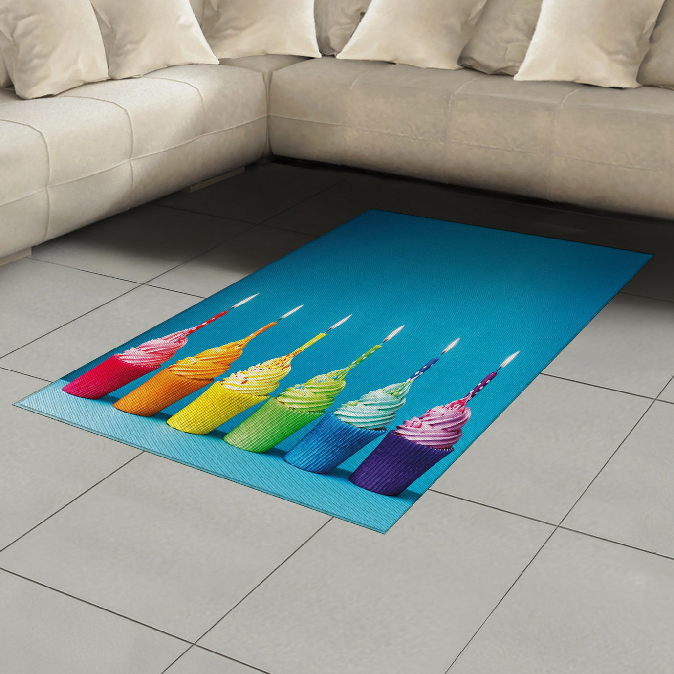 East Urban Home Rainbow High Density Long Fiber Poly Threads Decorative ...