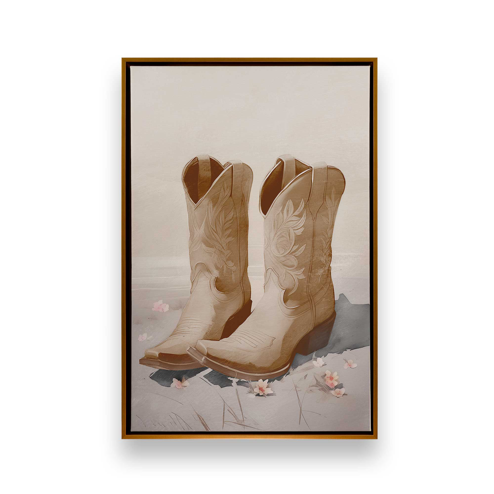 Millwood Pines Sandy Cowboy Essentials I Canvas Print in a Frame | Wayfair