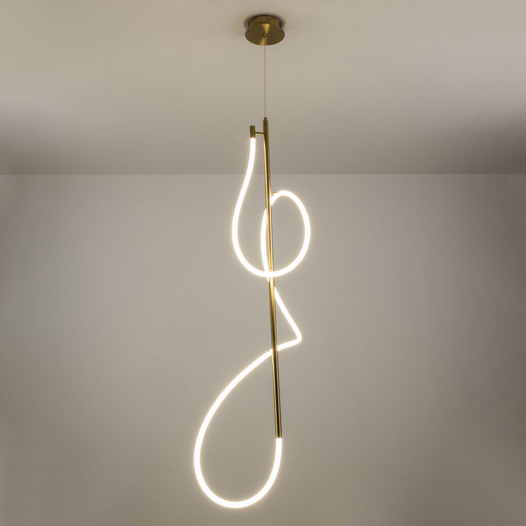 Wrought Studio Unique Linear Chandelier With Adjustable Height 4500K ...