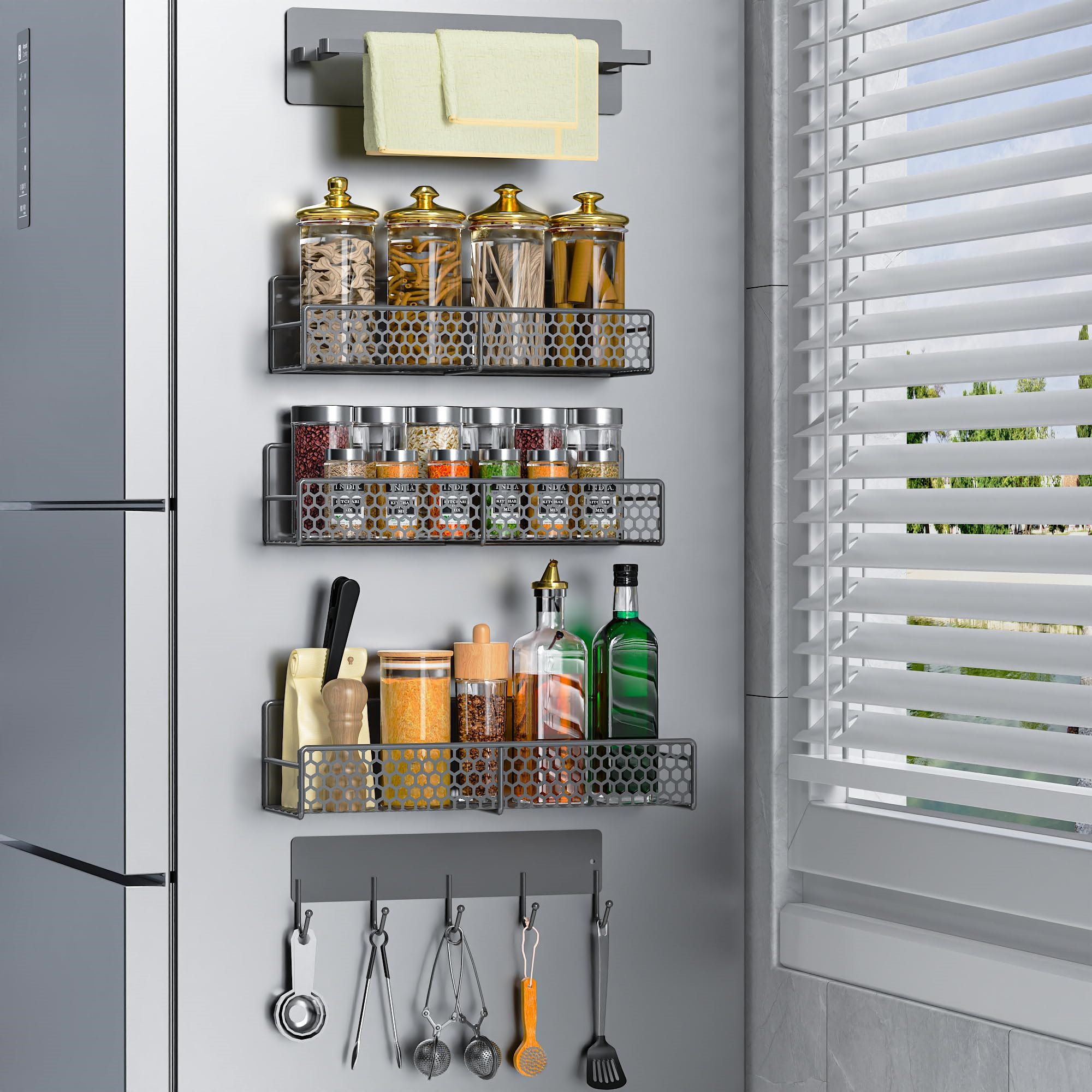 COKEIPPL 5-Pack Heavy-Duty Magnetic Shelves - Wayfair Canada