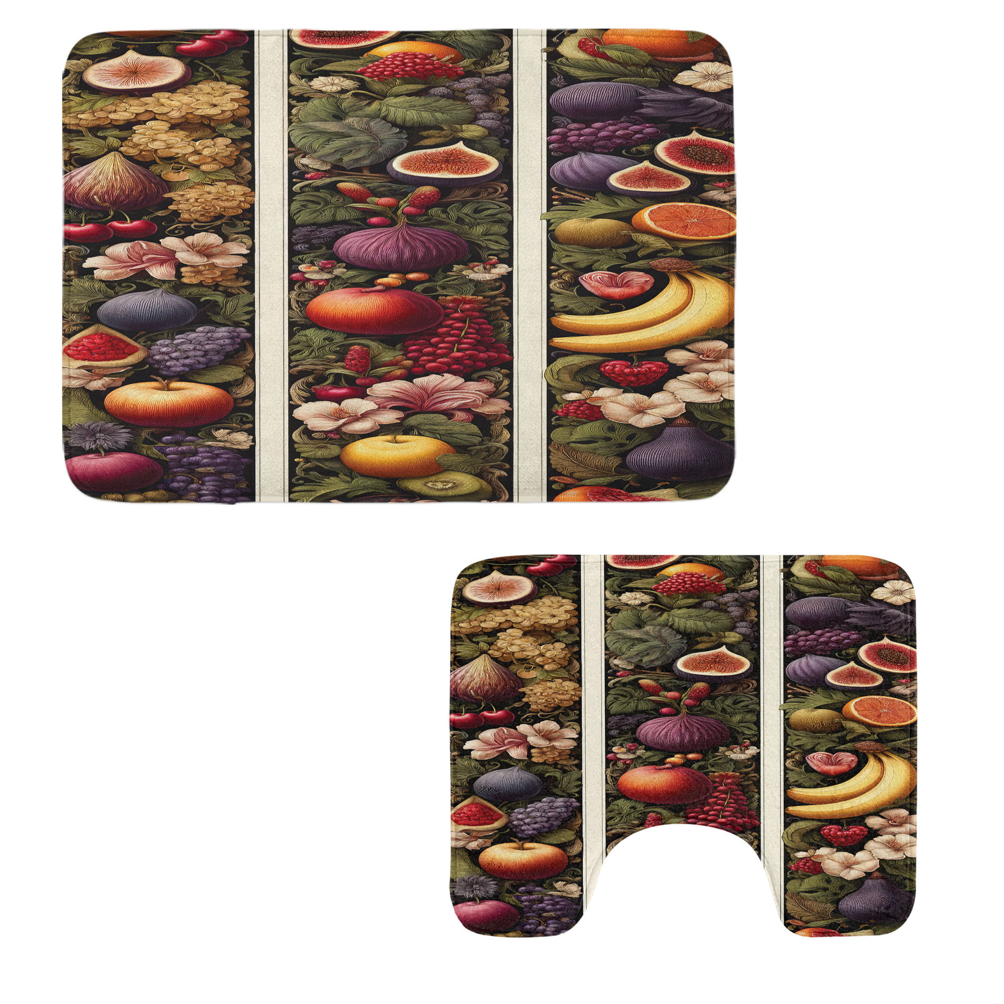 East Urban Home Fruits Bathroom Rug Set 2 Pieces Rectangle & Contour ...