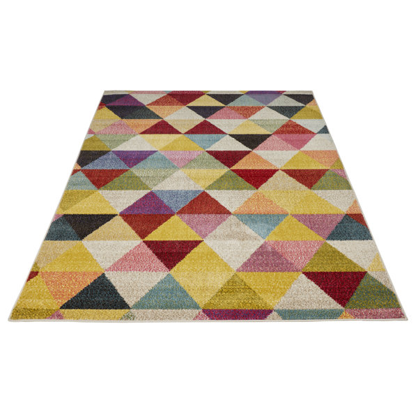 Concept Looms Green/Yellow/Pink Rug | Wayfair.co.uk