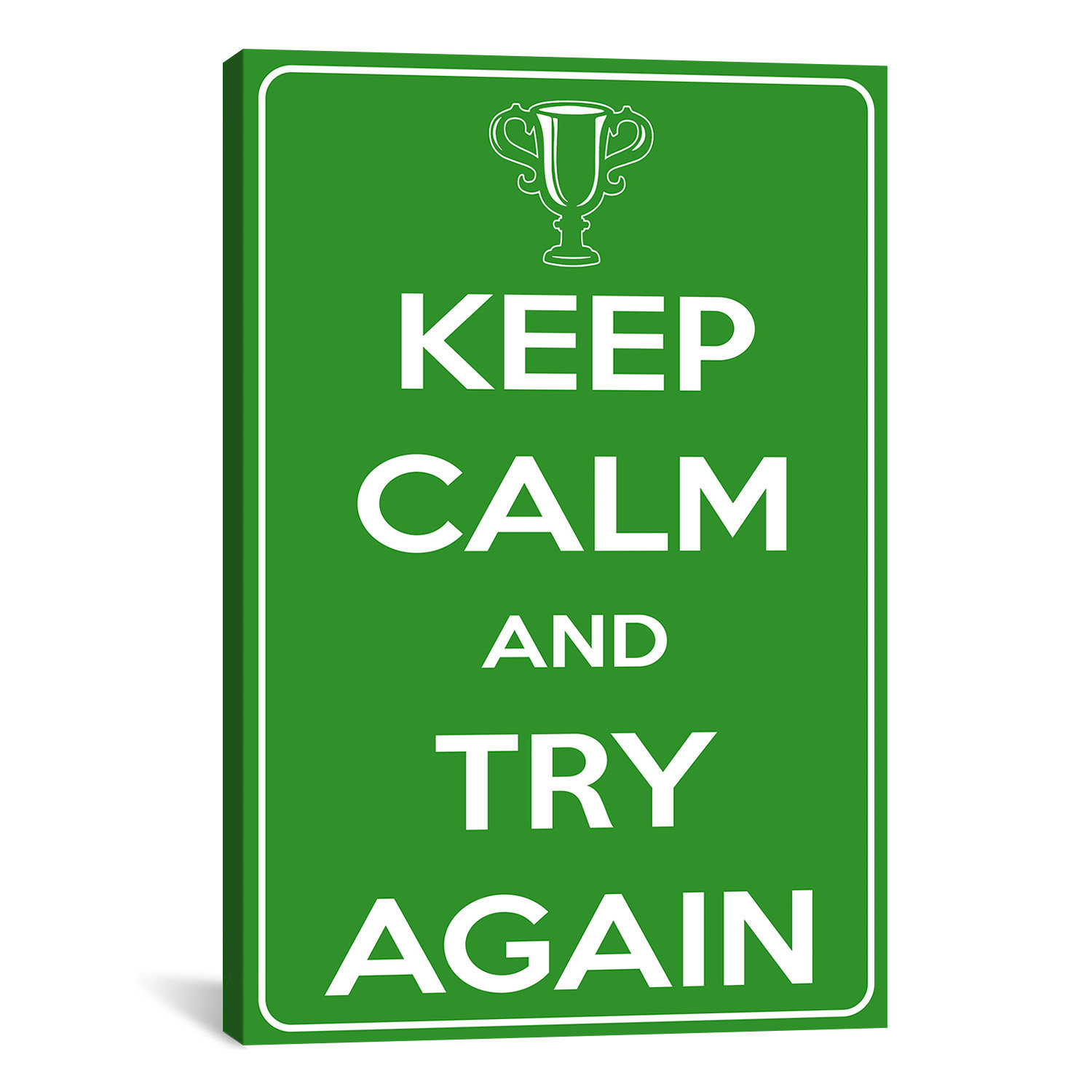 Winston Porter Keep Calm and Try Again Graphic Art on Canvas | Wayfair